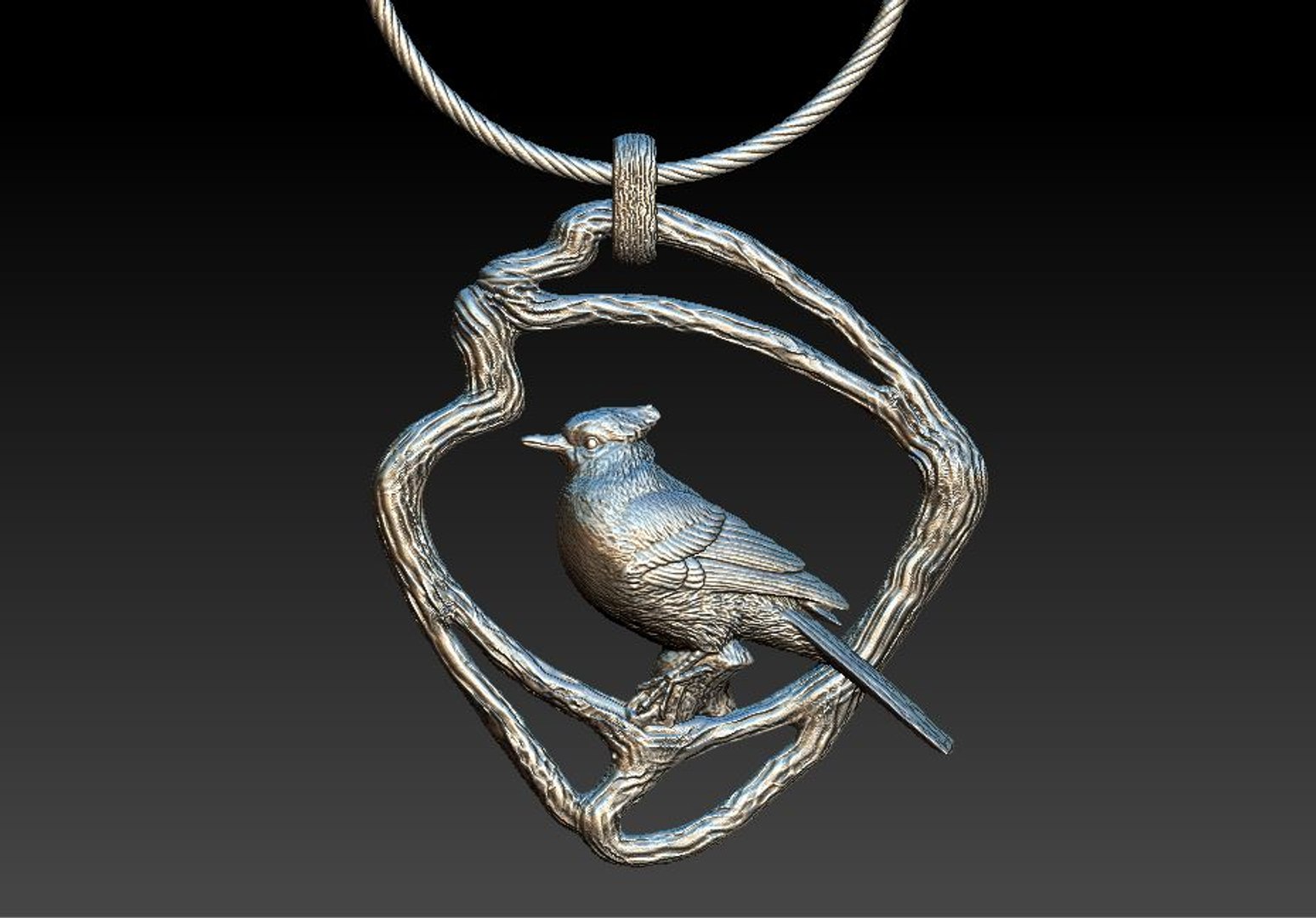 Pendant Platinum Gold 3D Model - TurboSquid 1351968