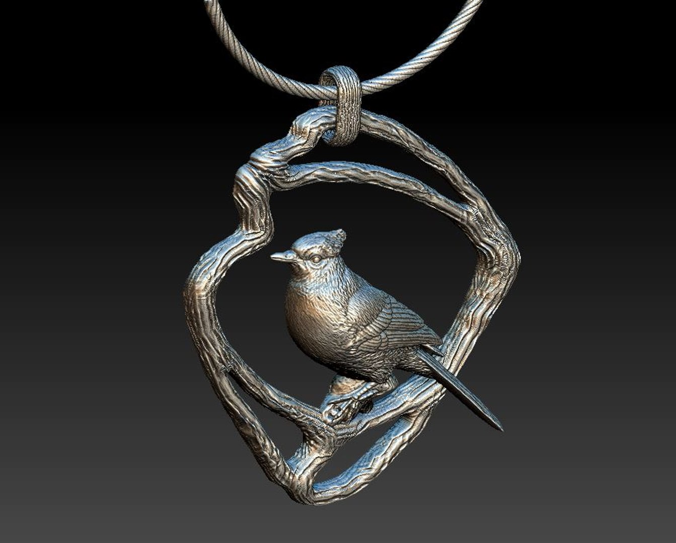 Pendant Platinum Gold 3D Model - TurboSquid 1351968