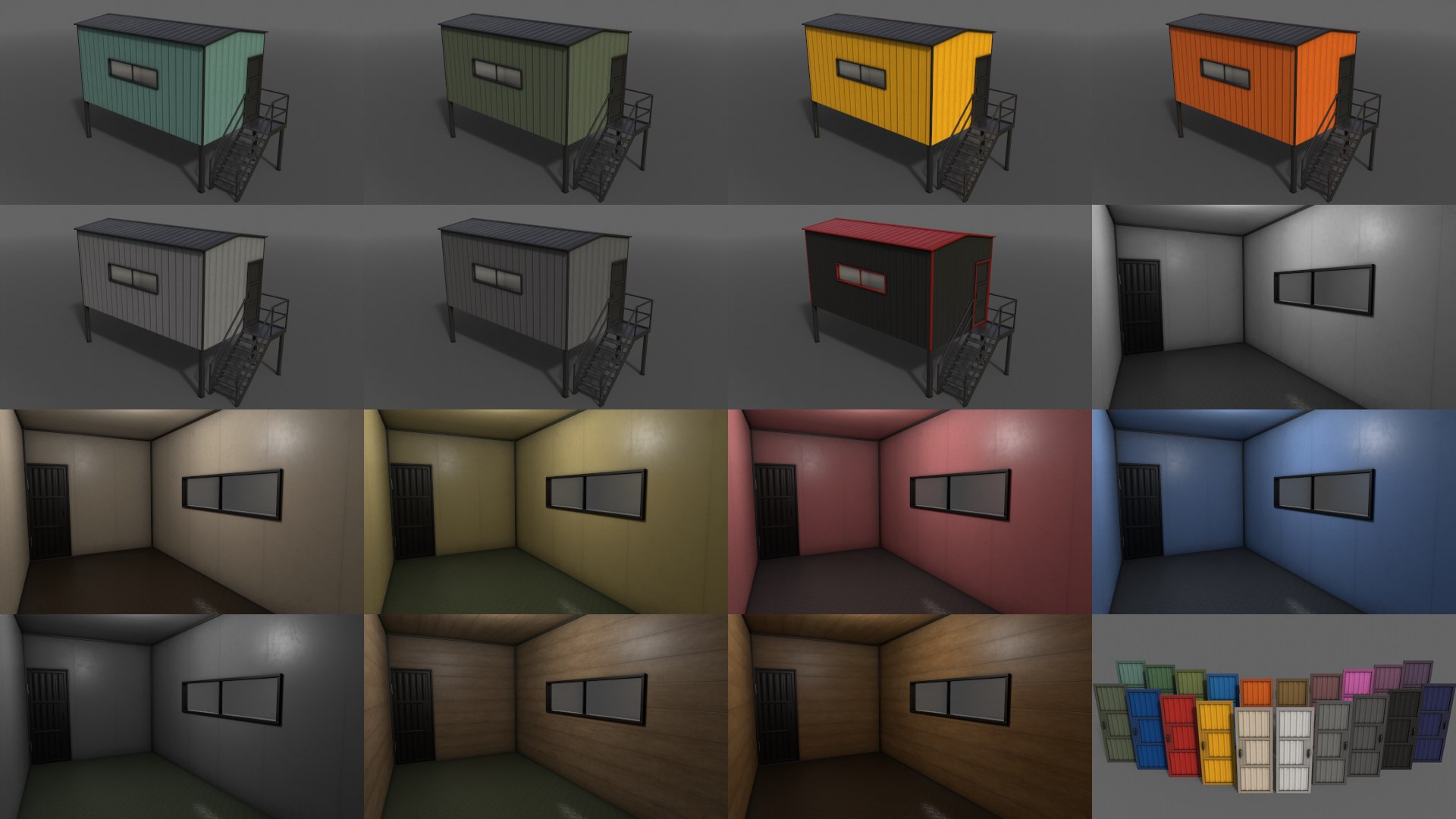 3D PBR Shed House A - Collection Model - TurboSquid 2154167