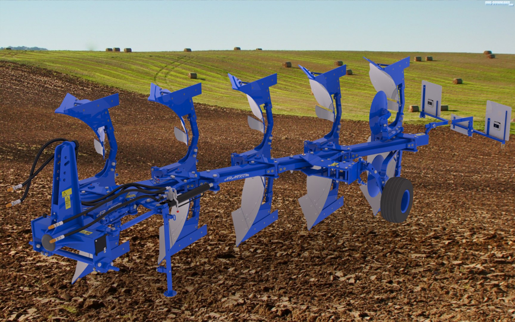 5 Row Plow Model - TurboSquid 1640631