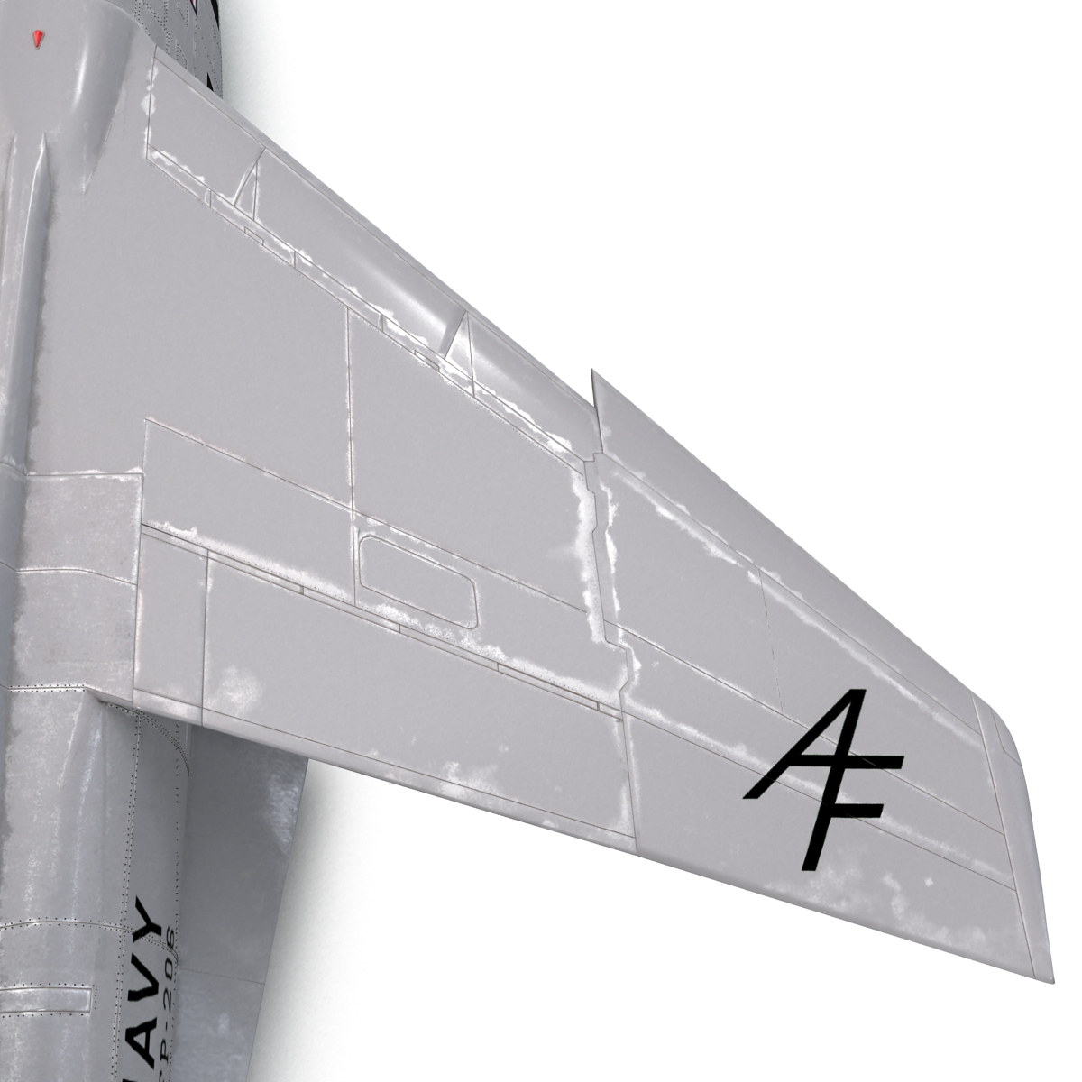 3d model of f8 crusader navy fighter aircraft