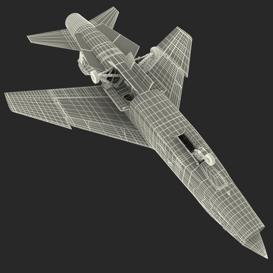 3d model of f8 crusader navy fighter aircraft