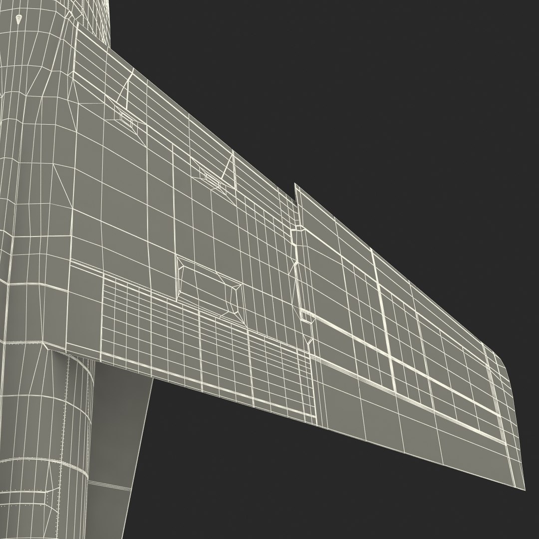 3d model of f8 crusader navy fighter aircraft