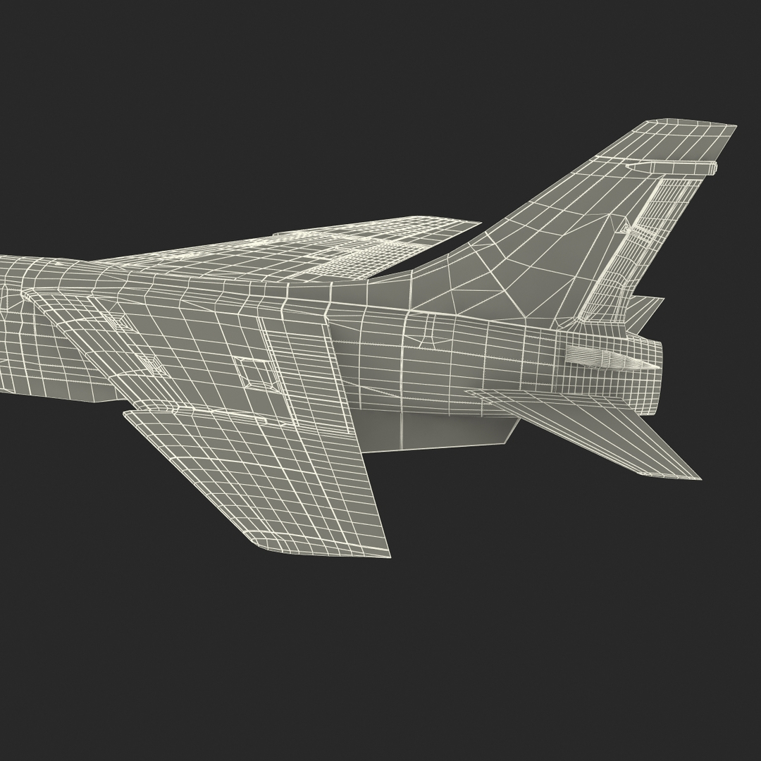 3d model of f8 crusader navy fighter aircraft
