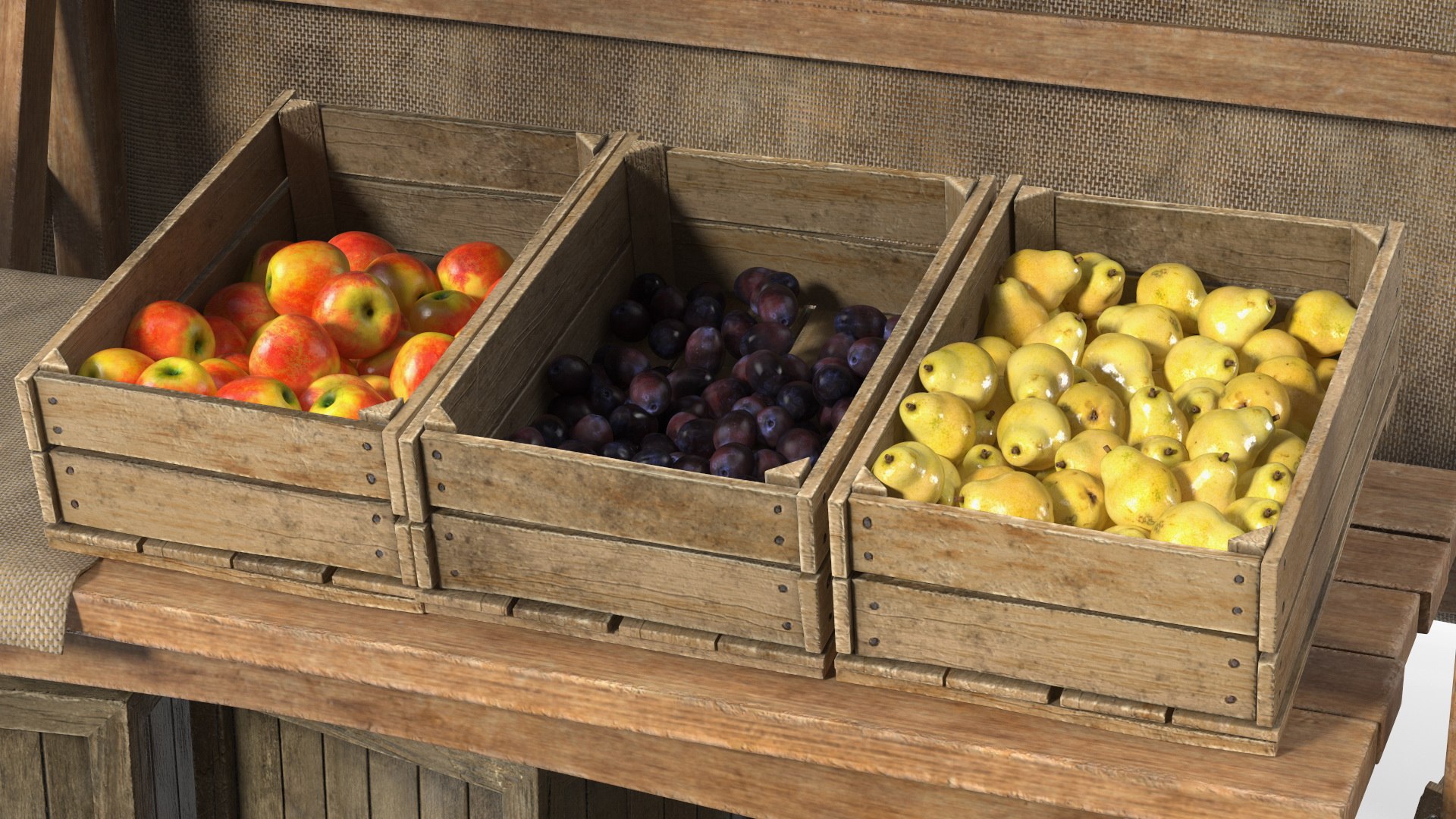 3D Medieval Trading Market Shop With Cart - TurboSquid 2279711