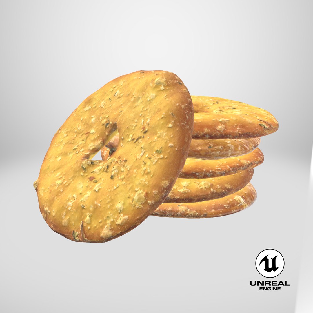 Crackers Round 3D Model - TurboSquid 2392487