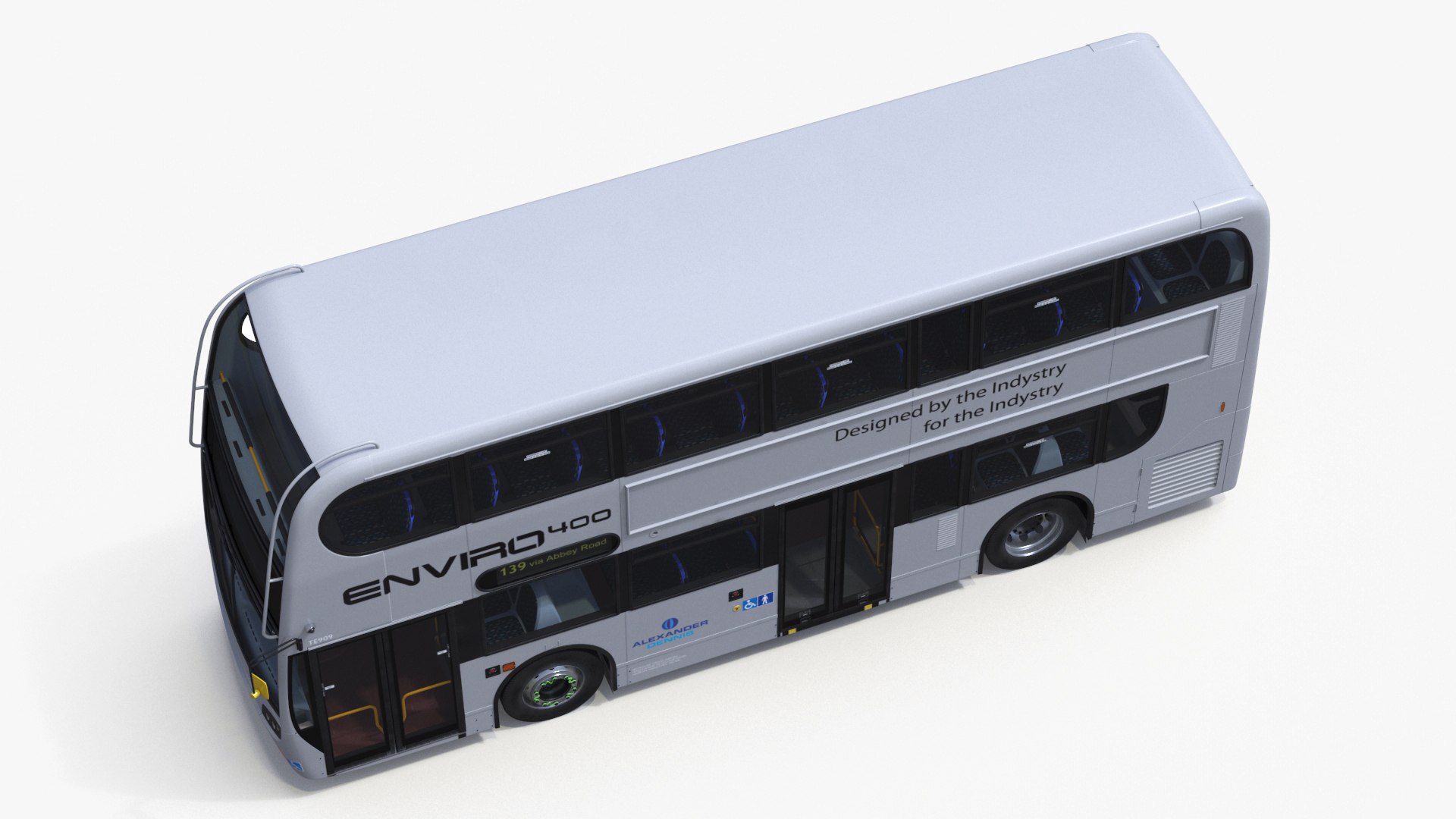 Alexander Dennis Enviro400 Double Decker Bus Rigged 3D Model ...