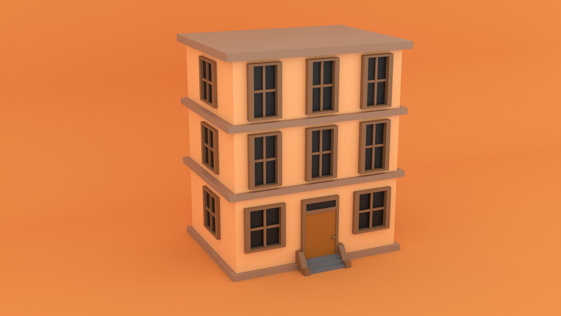 3D Stylized Low Poly Building Model - TurboSquid 2171309