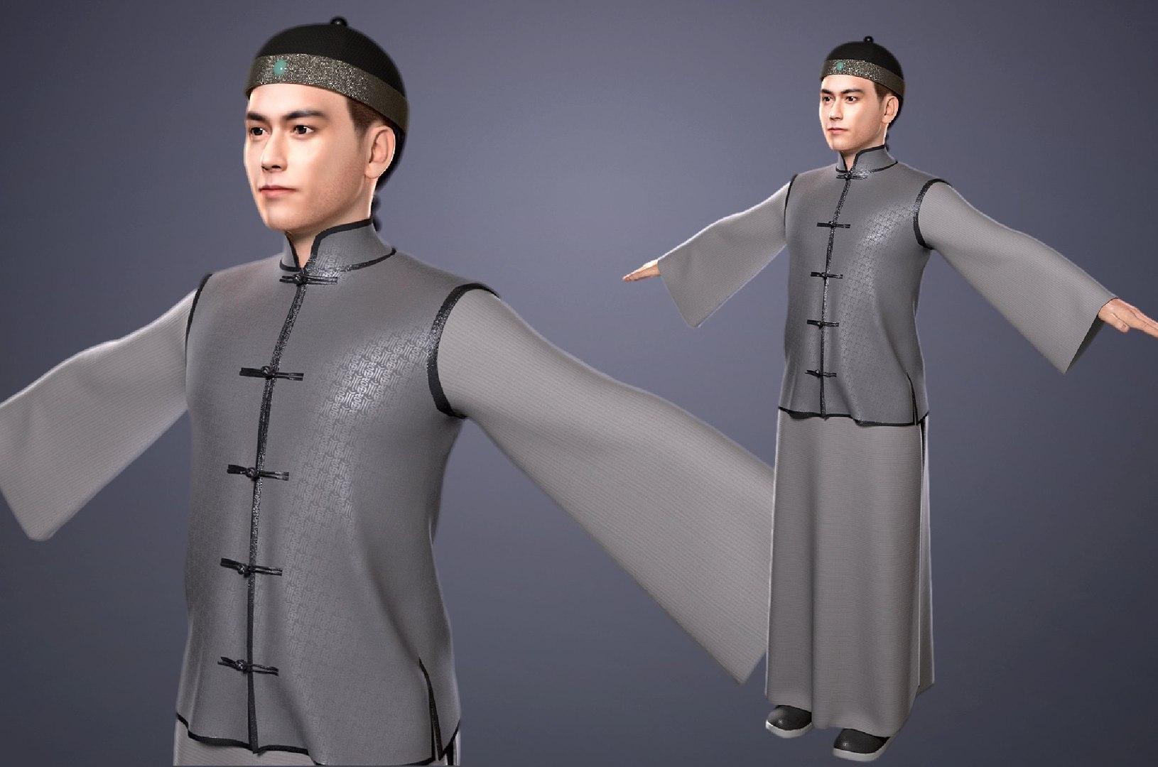 3D Chinese Ancient Qing Dynasty Shopkeeper - TurboSquid 2203090
