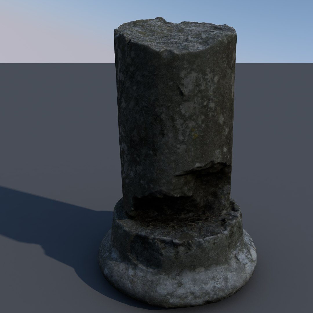 3d Scan Ancient Pillar Model