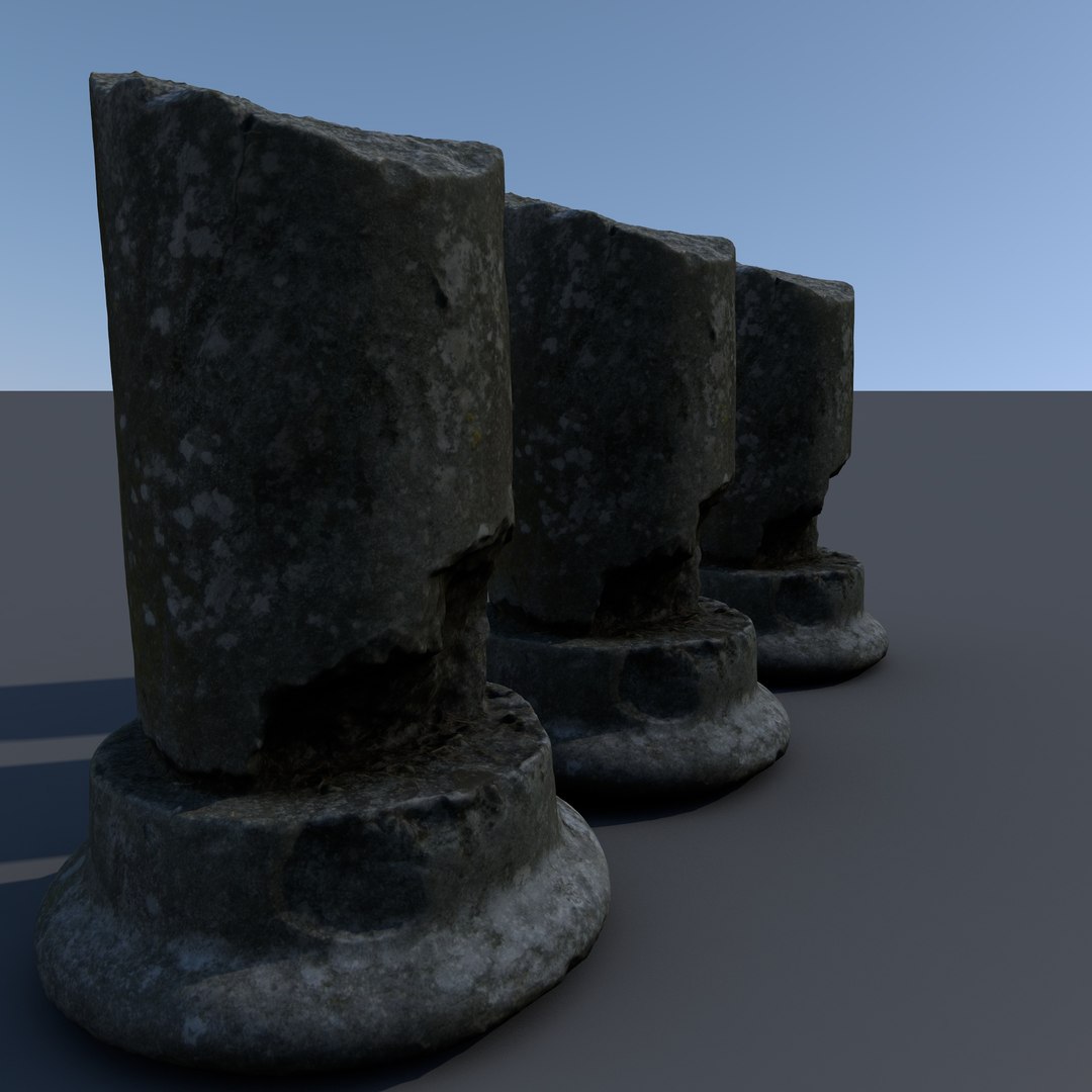 3d Scan Ancient Pillar Model
