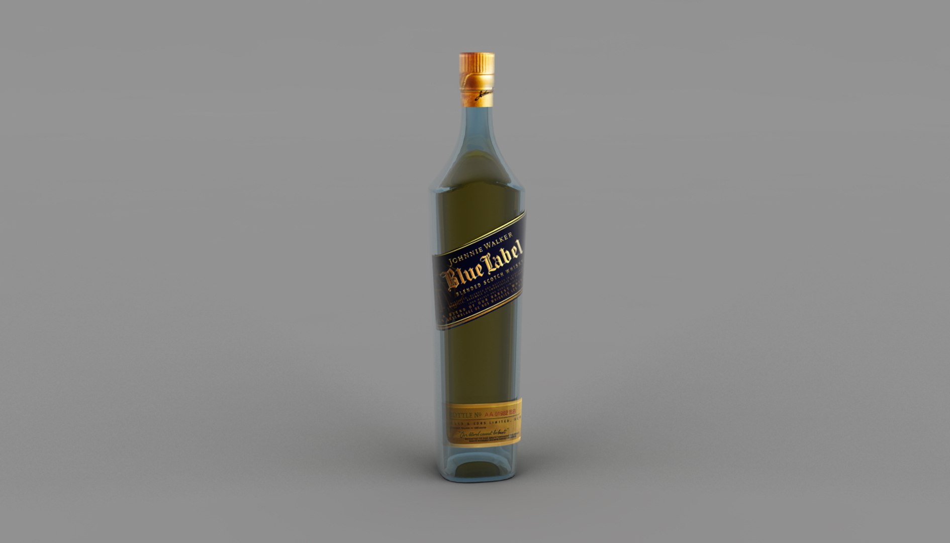 Blue Label Bottle Model - TurboSquid 1320122