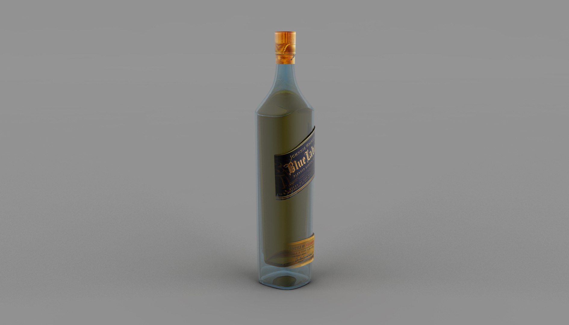 Blue Label Bottle Model - TurboSquid 1320122