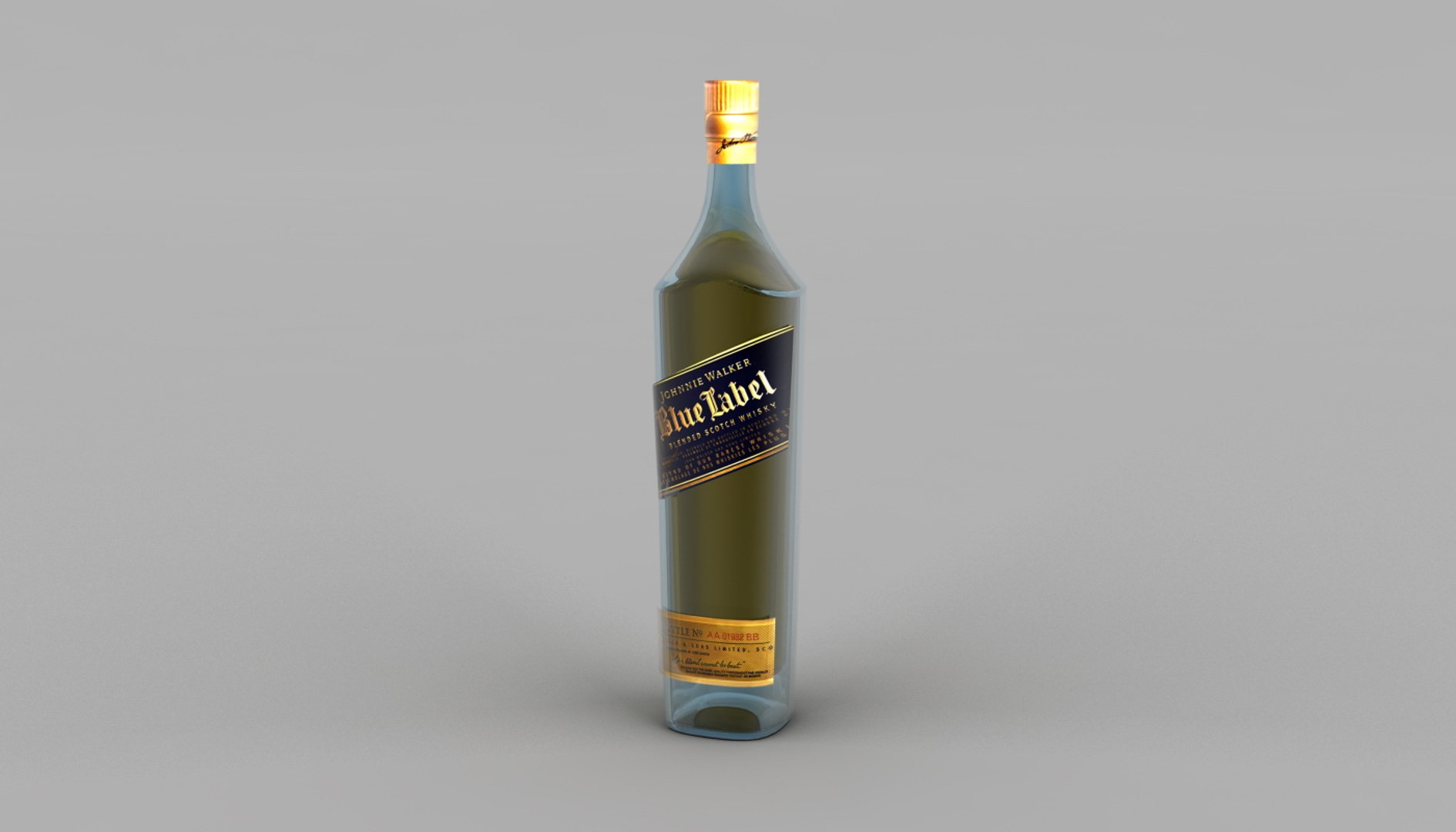 Blue Label Bottle Model - TurboSquid 1320122