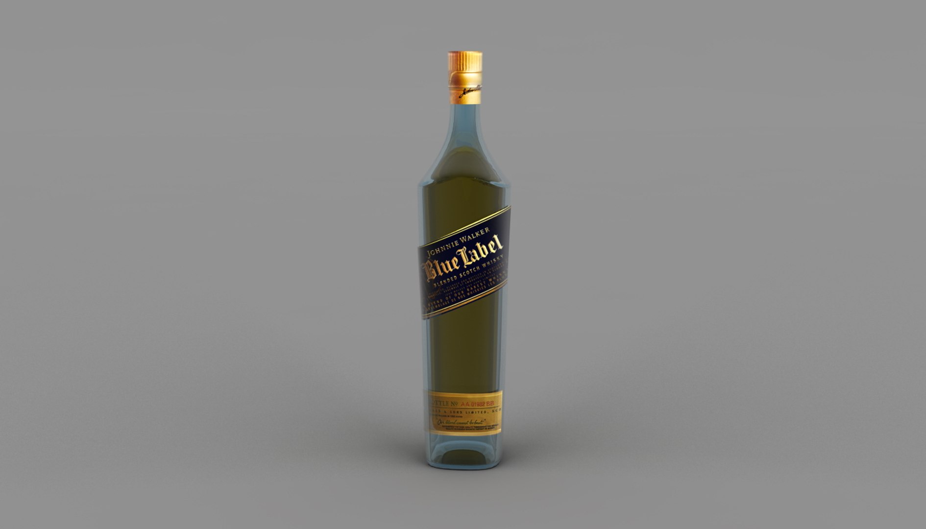 Blue Label Bottle Model - TurboSquid 1320122