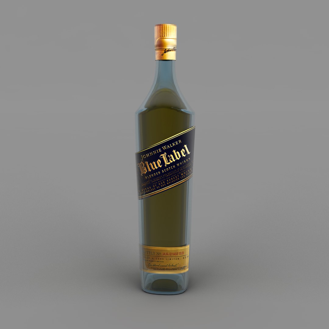 Blue Label Bottle Model - TurboSquid 1320122