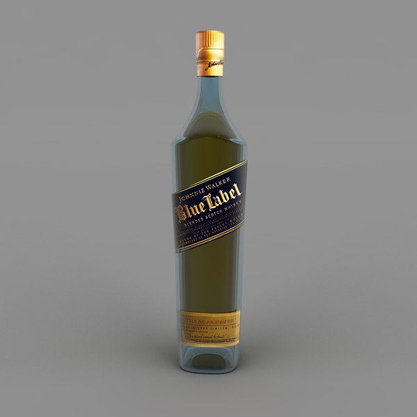 Blue label bottle model - TurboSquid 1320122