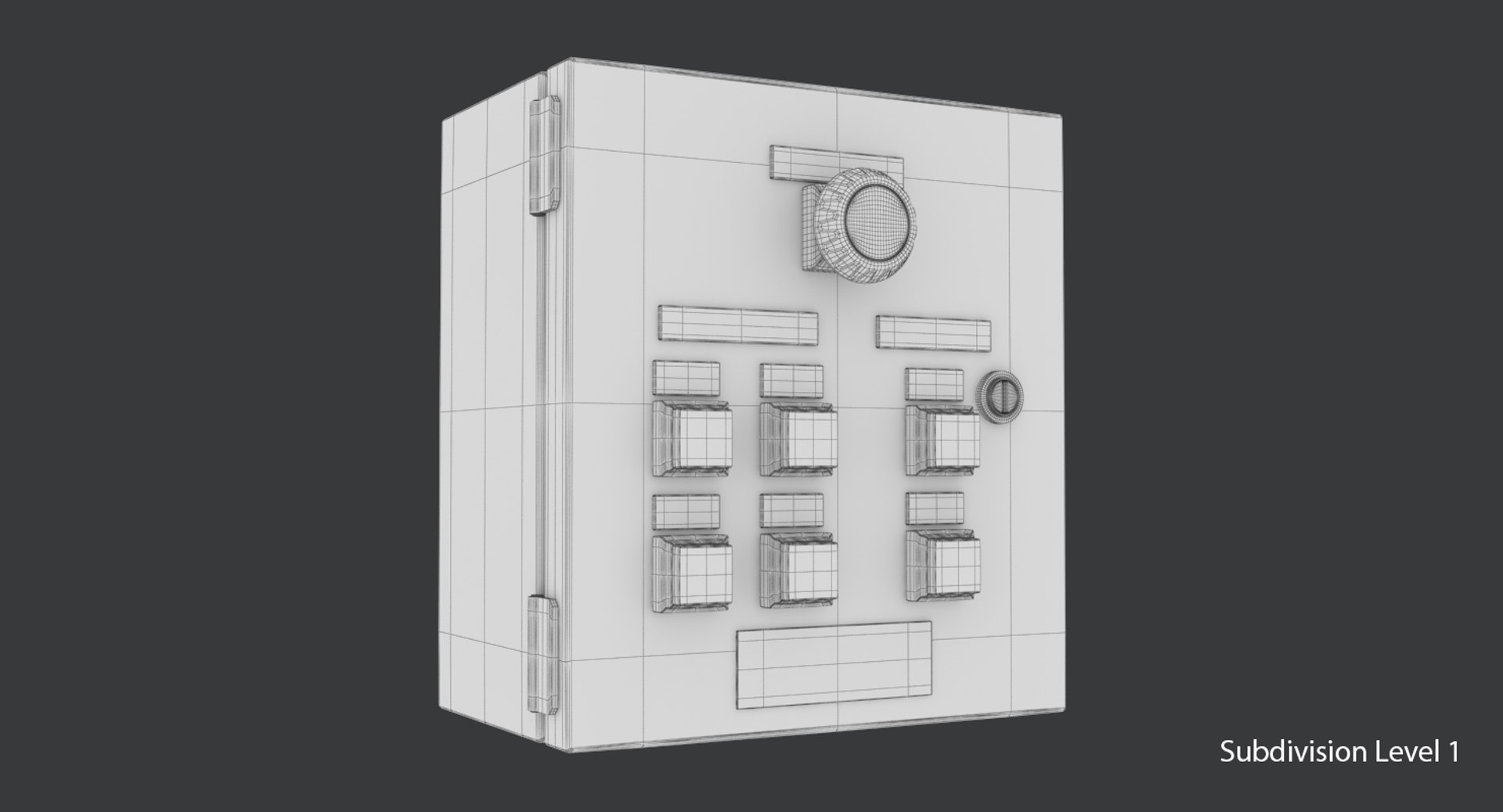3d Hangar Doors Control Panel Model