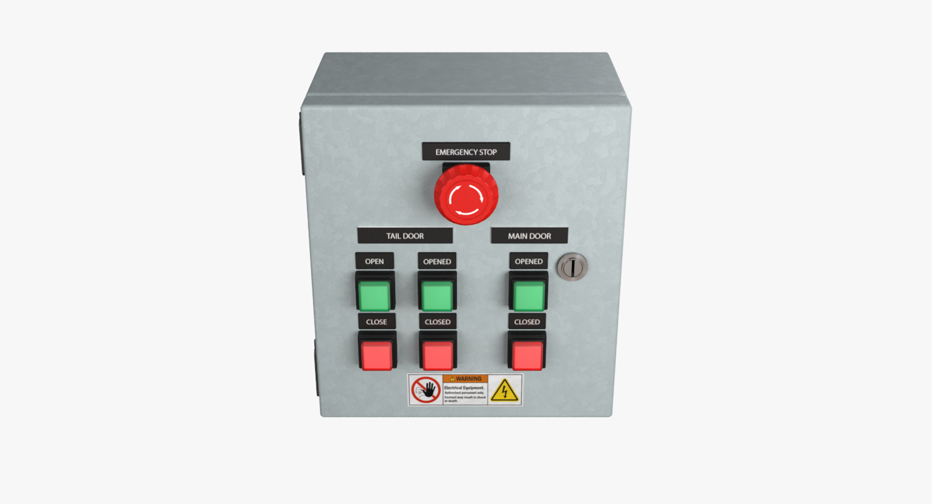 3d Hangar Doors Control Panel Model