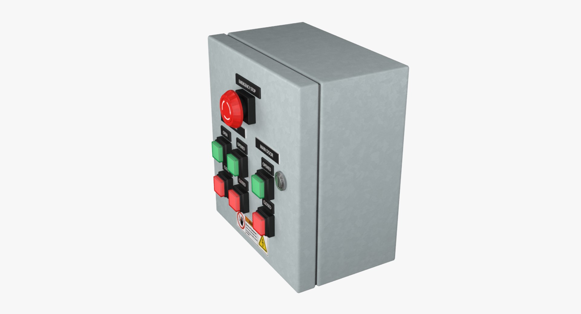 3d Hangar Doors Control Panel Model