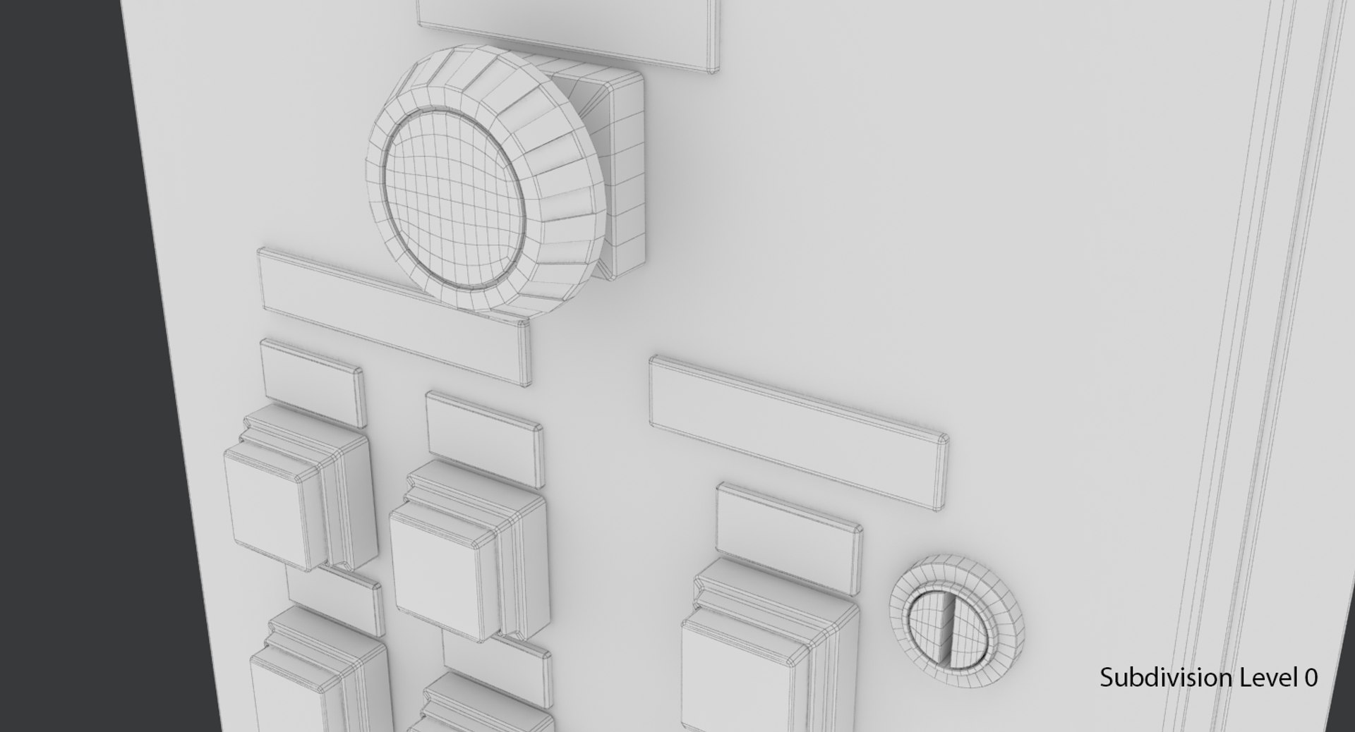 3d hangar doors control panel model