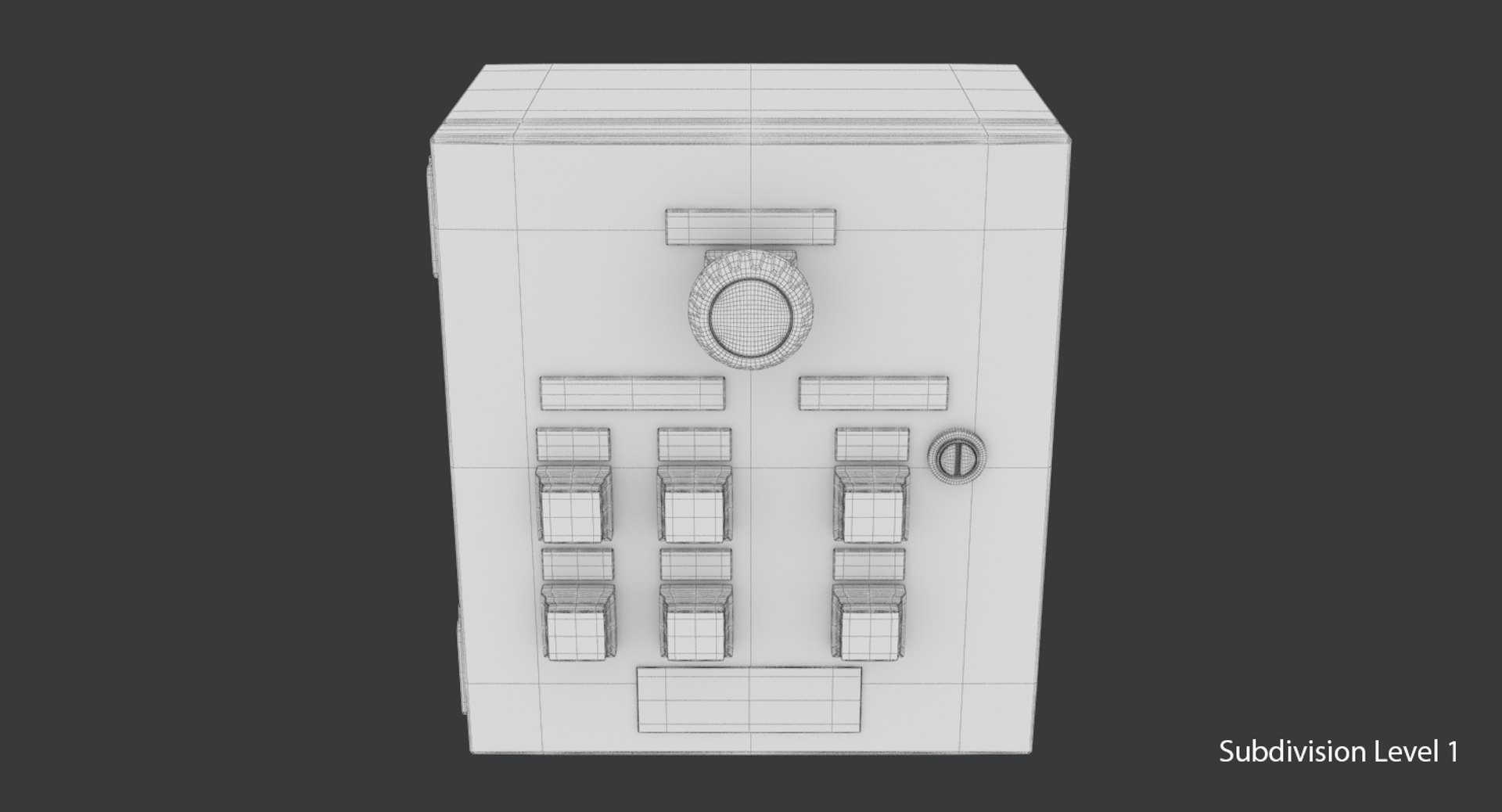 3d hangar doors control panel model