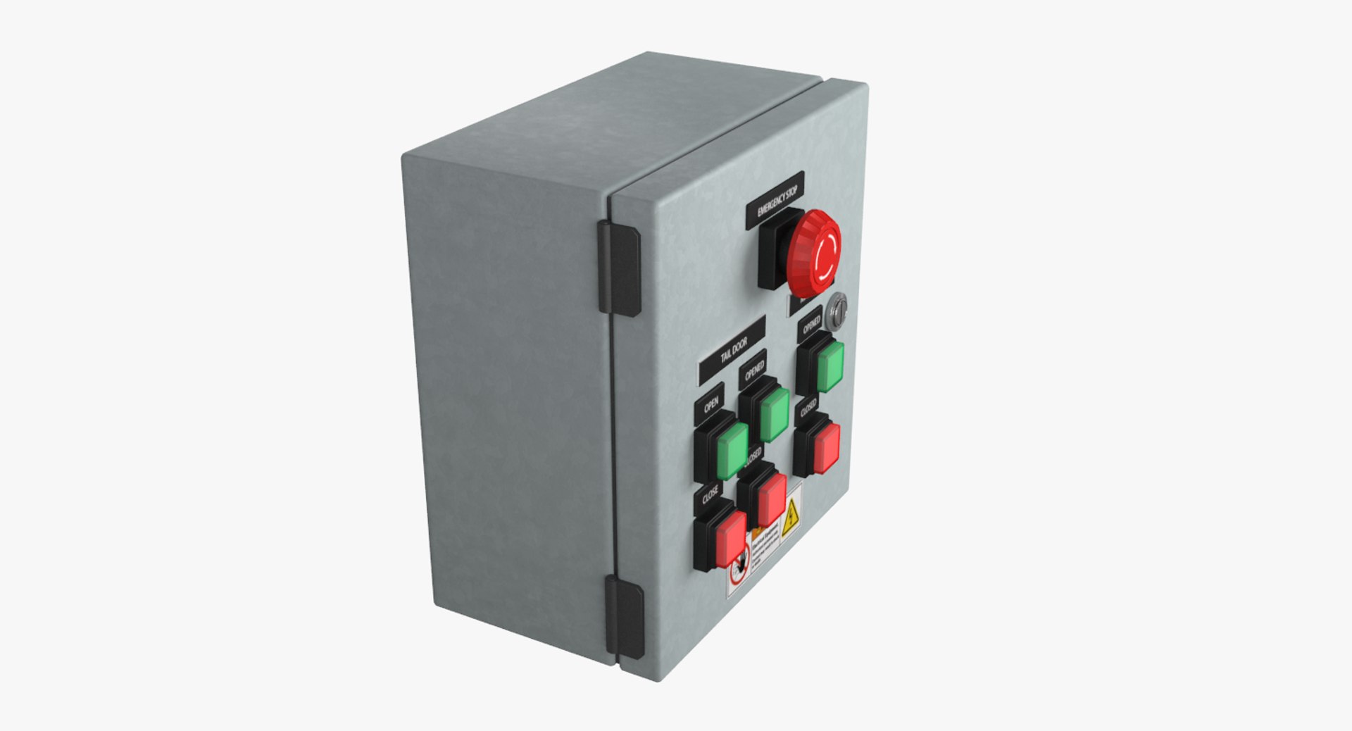 3d Hangar Doors Control Panel Model