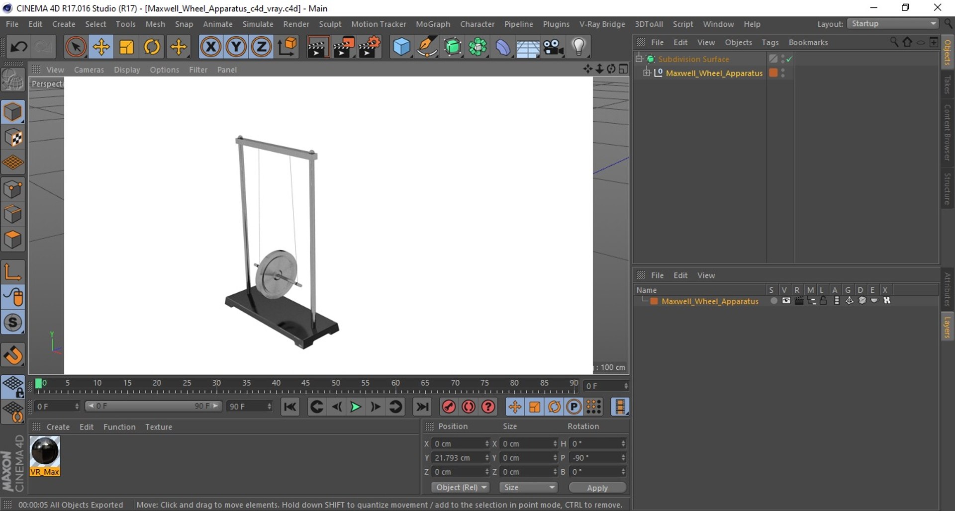 Maxwell Wheel Apparatus Model - TurboSquid 1718549