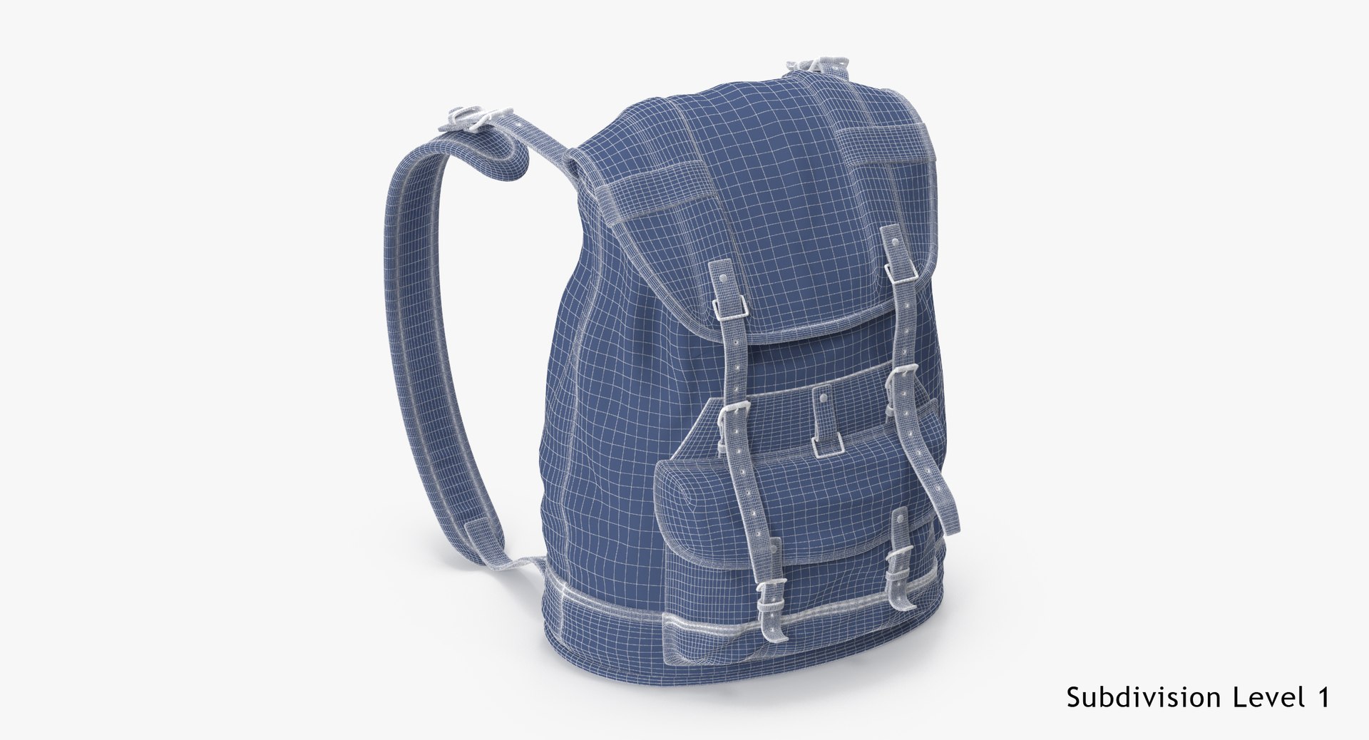 3d Model Standing Travel Backpack