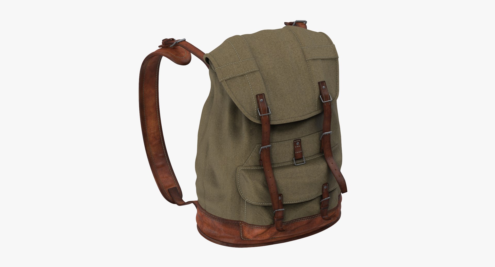 3d model standing travel backpack