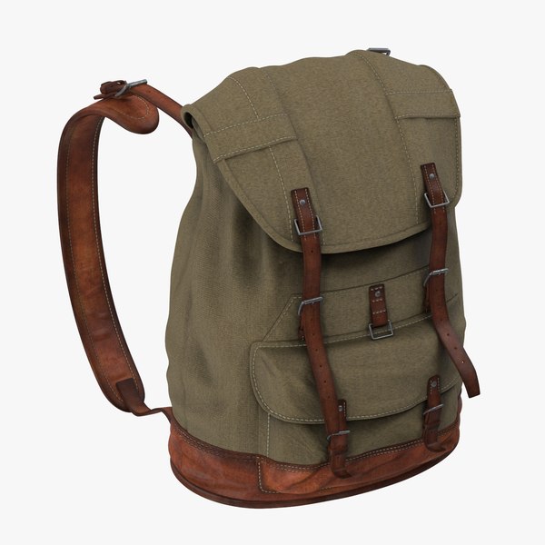 standing open travel backpack 3d model