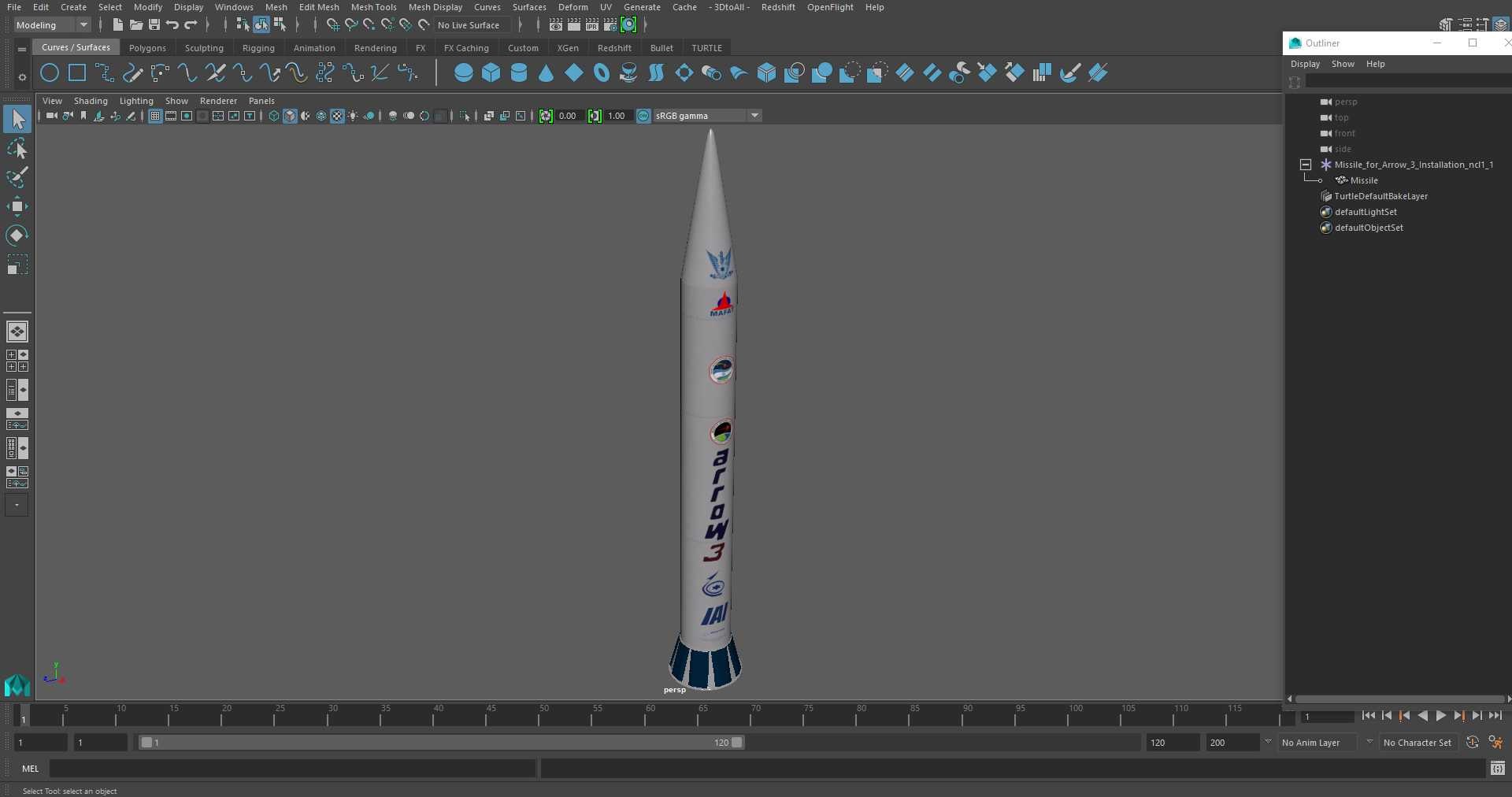 3D Missile for Arrow-3 Installation - TurboSquid 2180165