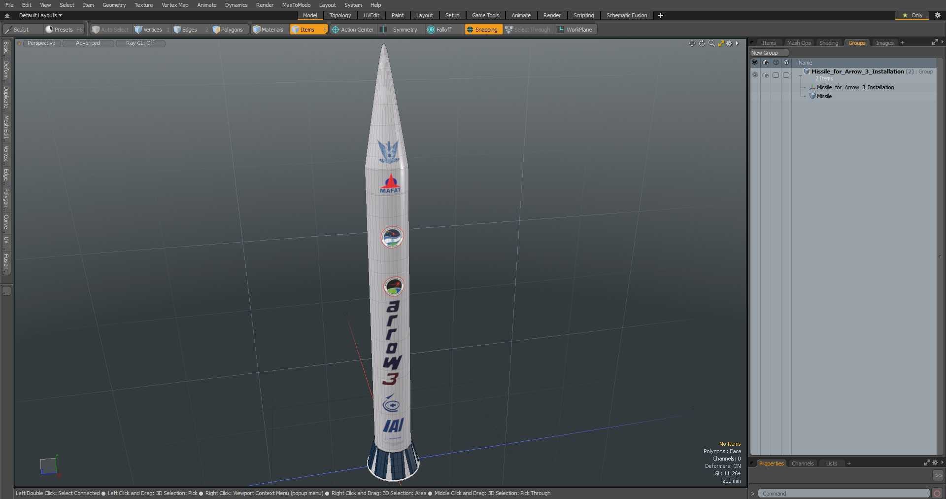 3D Missile for Arrow-3 Installation - TurboSquid 2180165