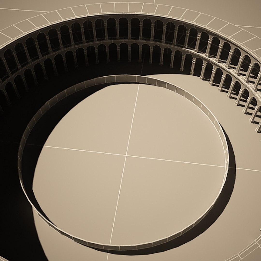 3d model simple amphitheater gladiator