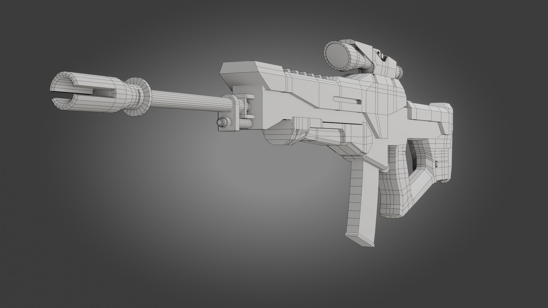 3D Model Sci-Fi Rifle Gun - Low Poly - Game Ready - PBR - TurboSquid ...