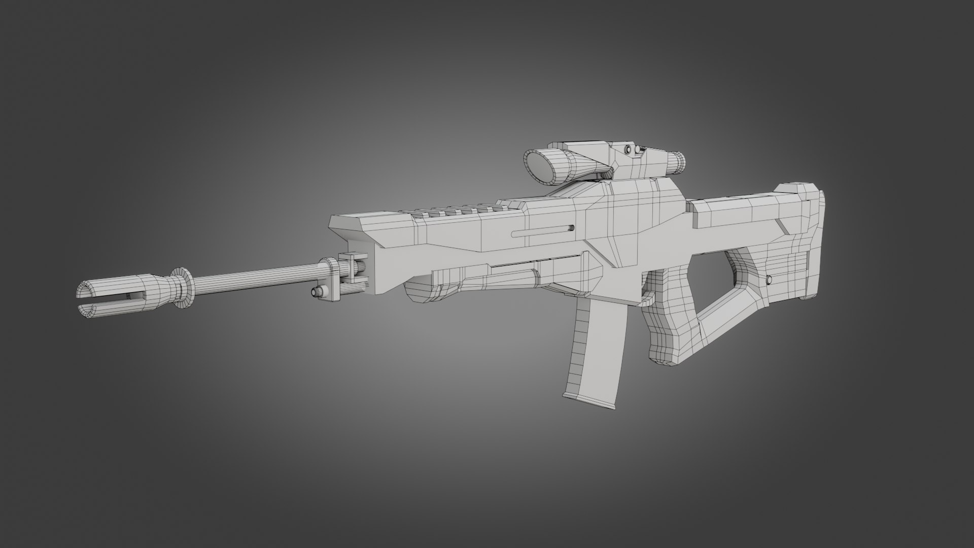 3D Model Sci-Fi Rifle Gun - Low Poly - Game Ready - PBR - TurboSquid ...