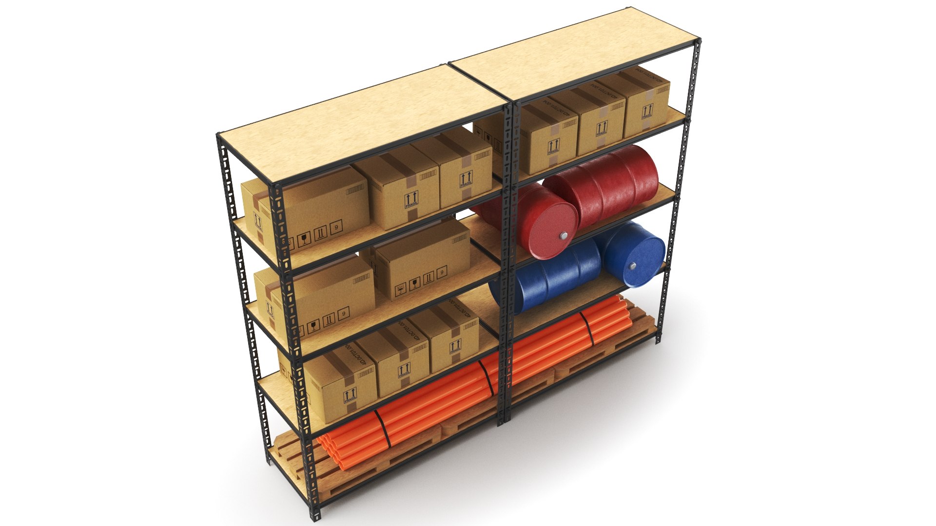 3D Real Warehouse Rack - TurboSquid 1574841