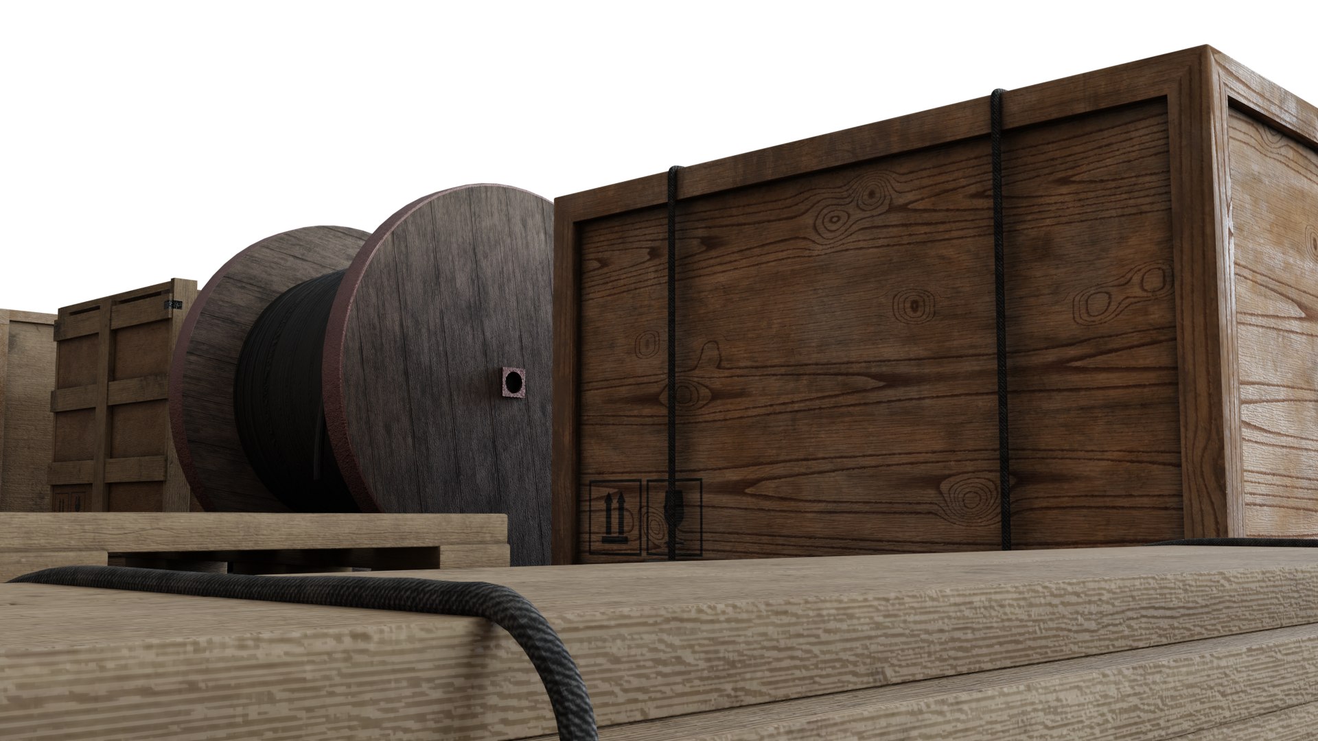 Industrial Wooden Asset 3D - TurboSquid 1805793