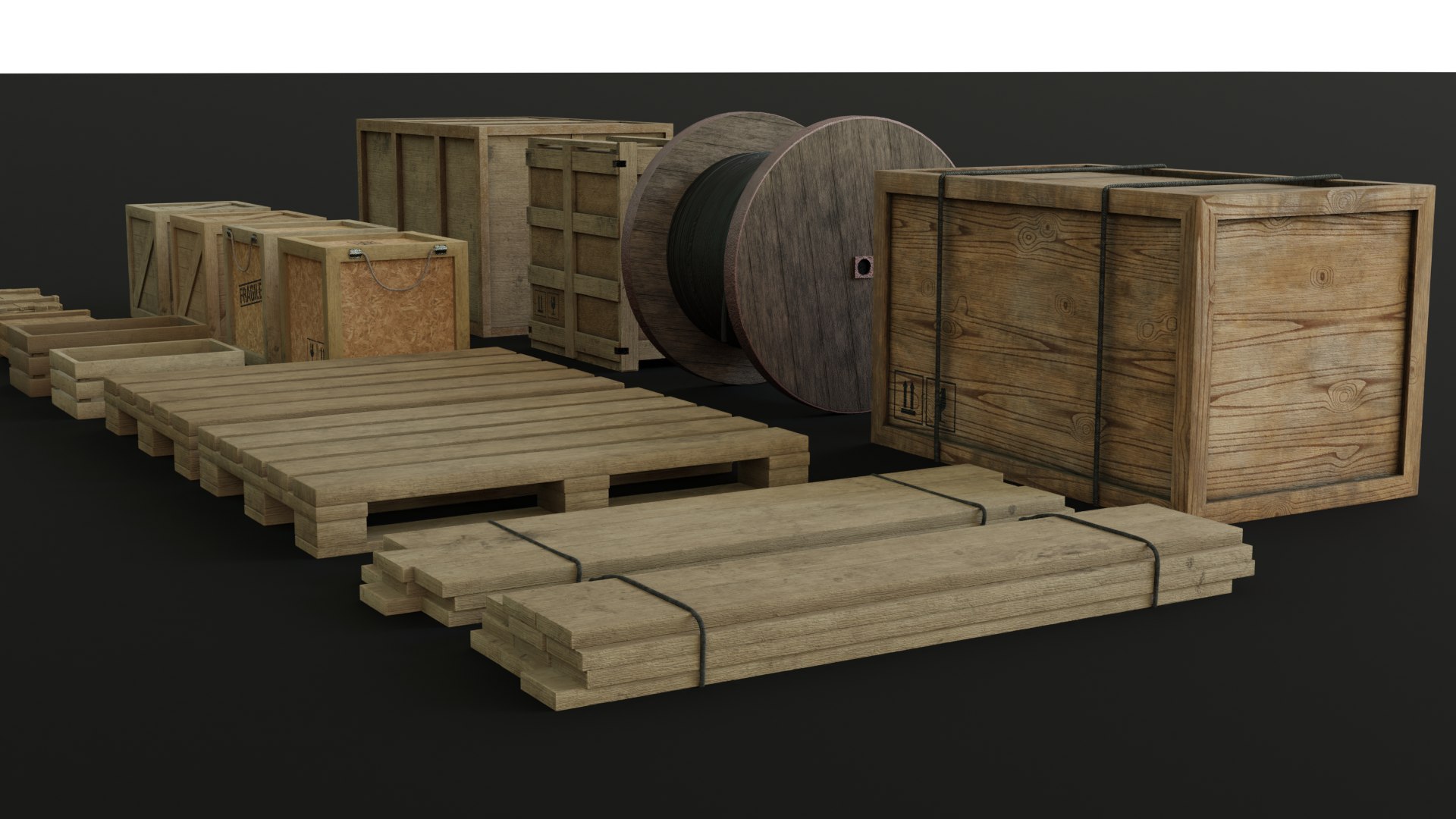Industrial Wooden Asset 3D - TurboSquid 1805793