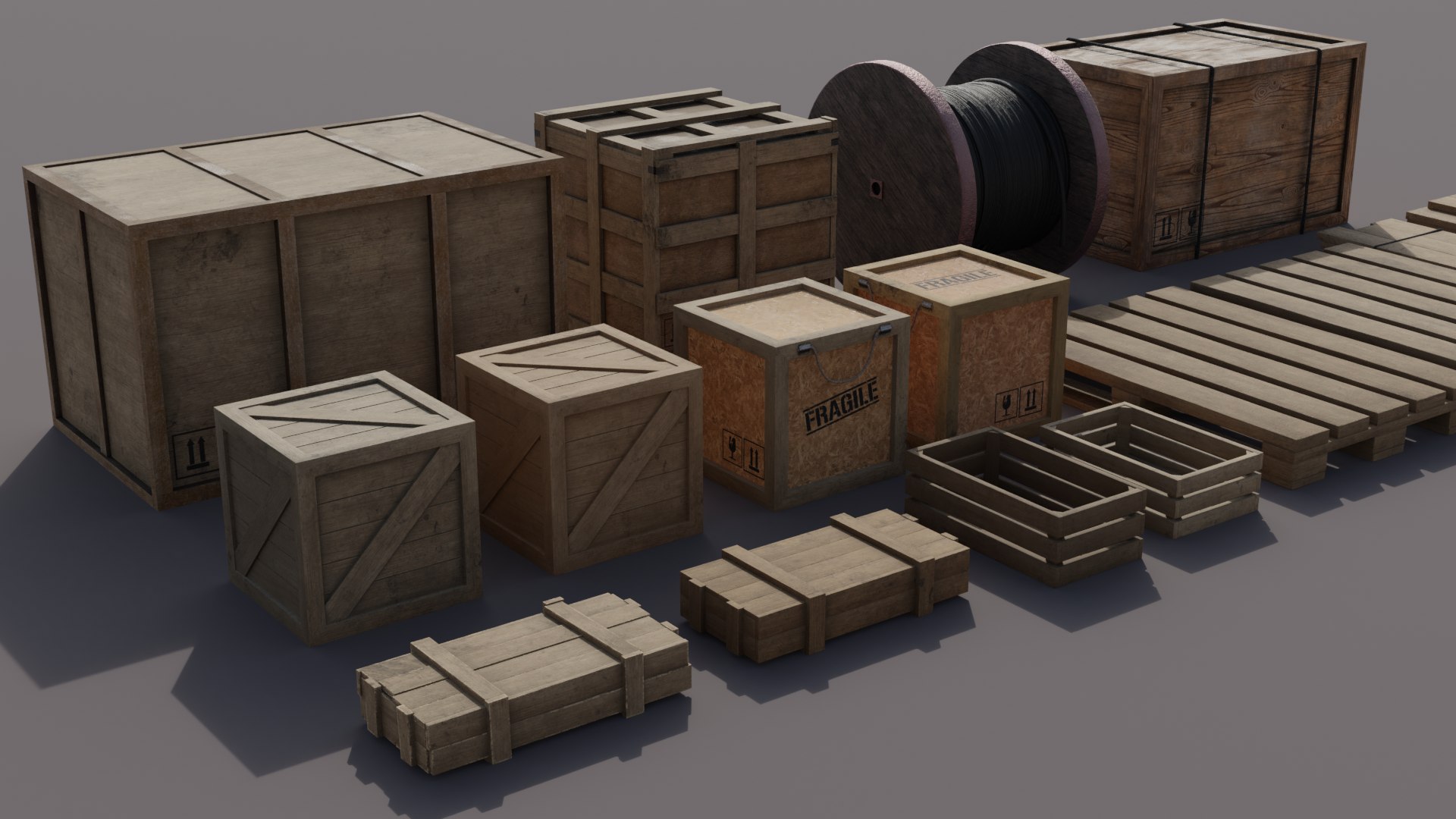 Industrial Wooden Asset 3D - TurboSquid 1805793