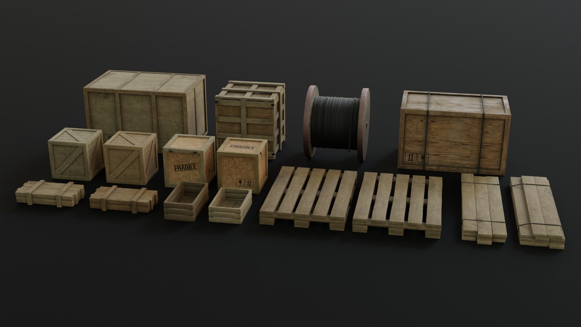Industrial Wooden Asset 3D - TurboSquid 1805793