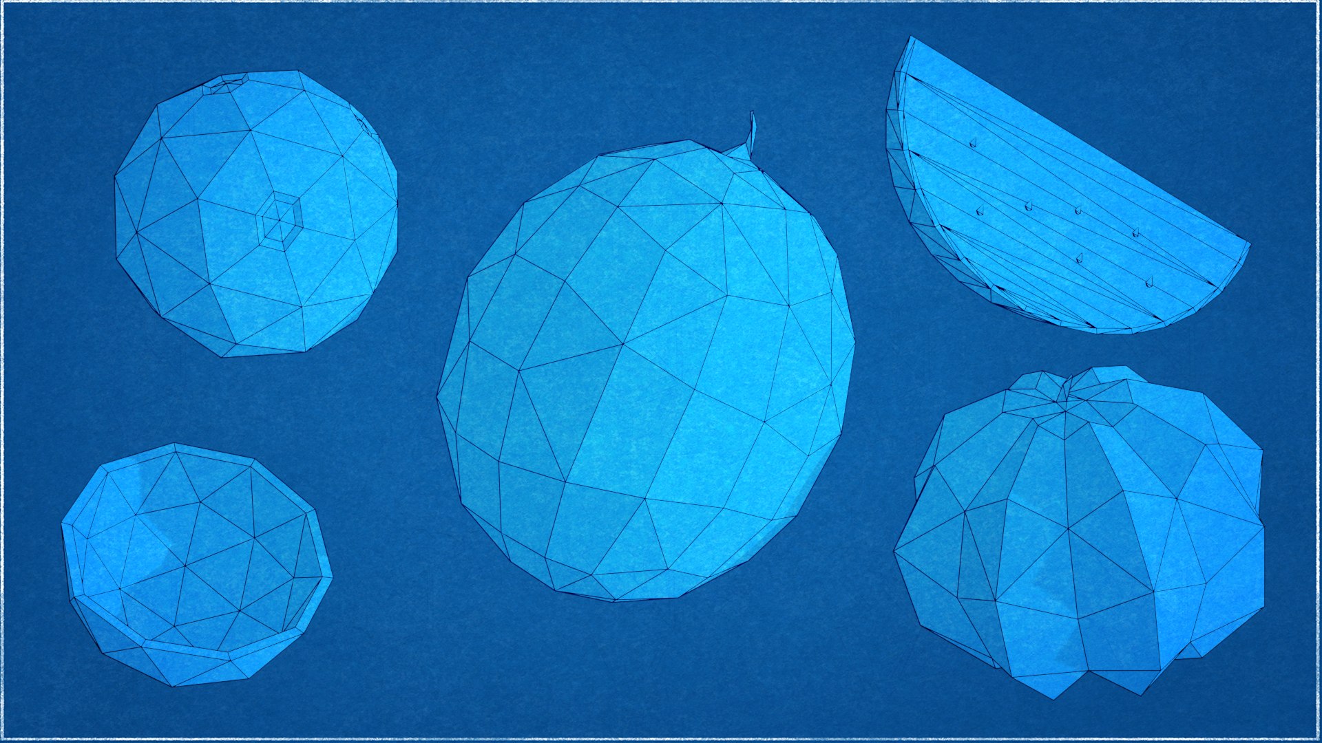 3D Collection 25 Fruits Low Poly Model - TurboSquid 2344653