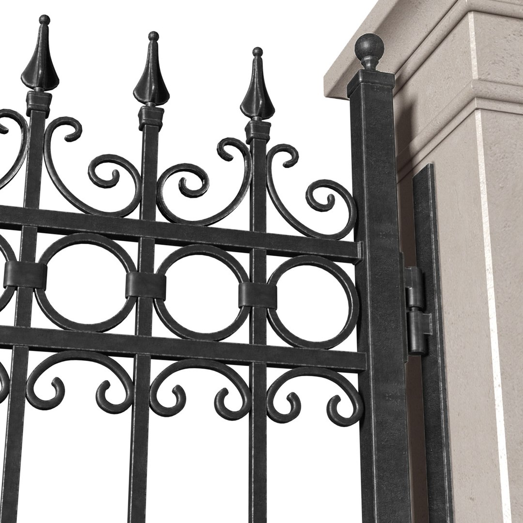 3D Entrance Forged Gates In Classic Style Model - TurboSquid 1998715