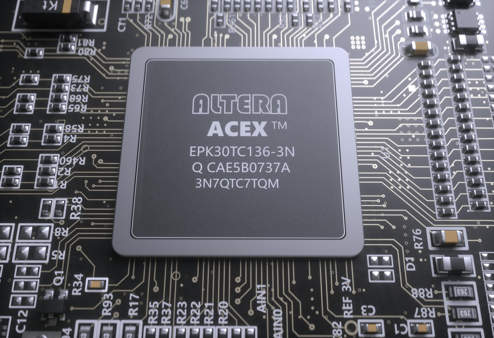 3D Electronic Chip Circuit - TurboSquid 1917689