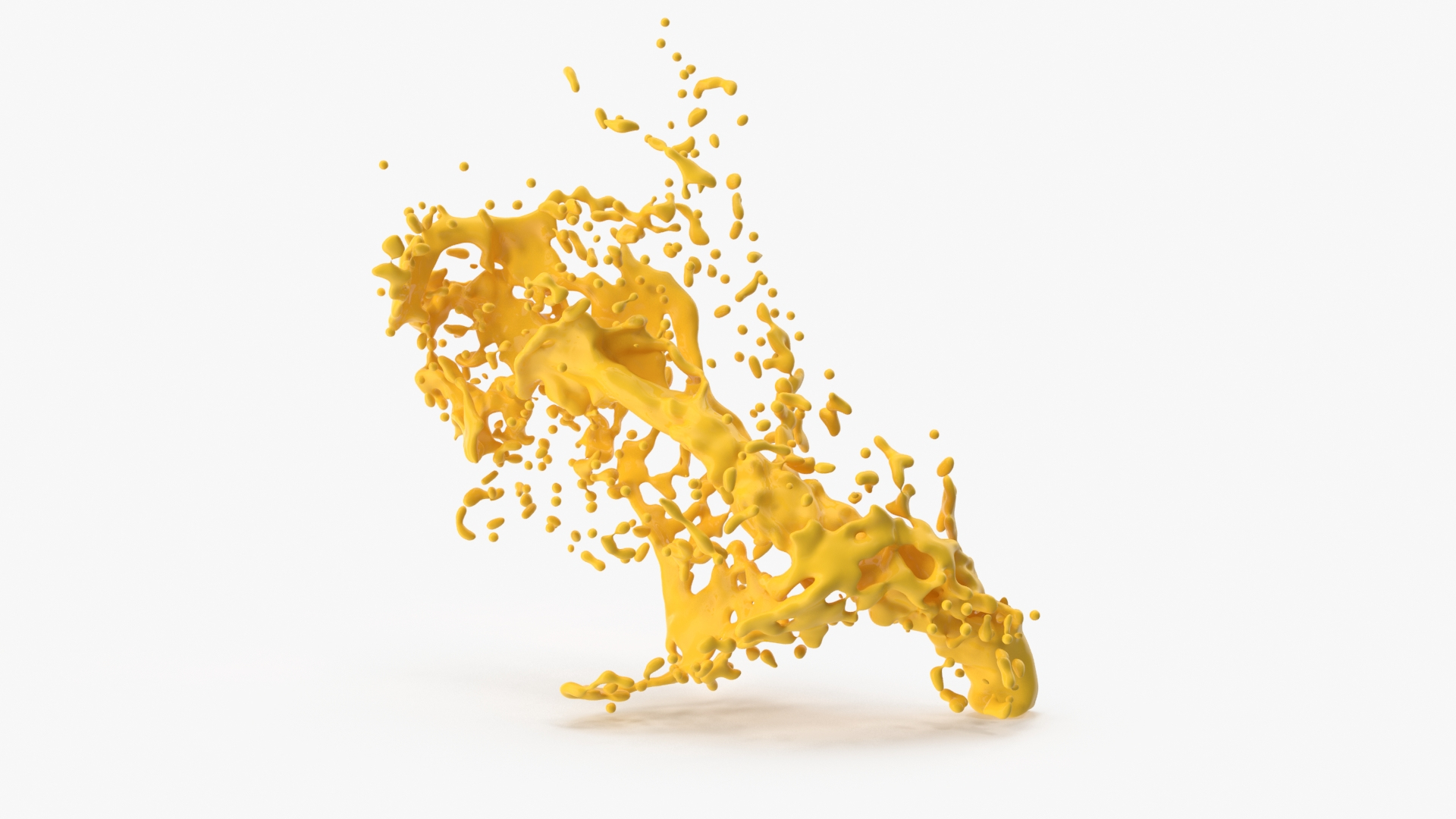 3D Yellow Splash 04 - TurboSquid 1872380