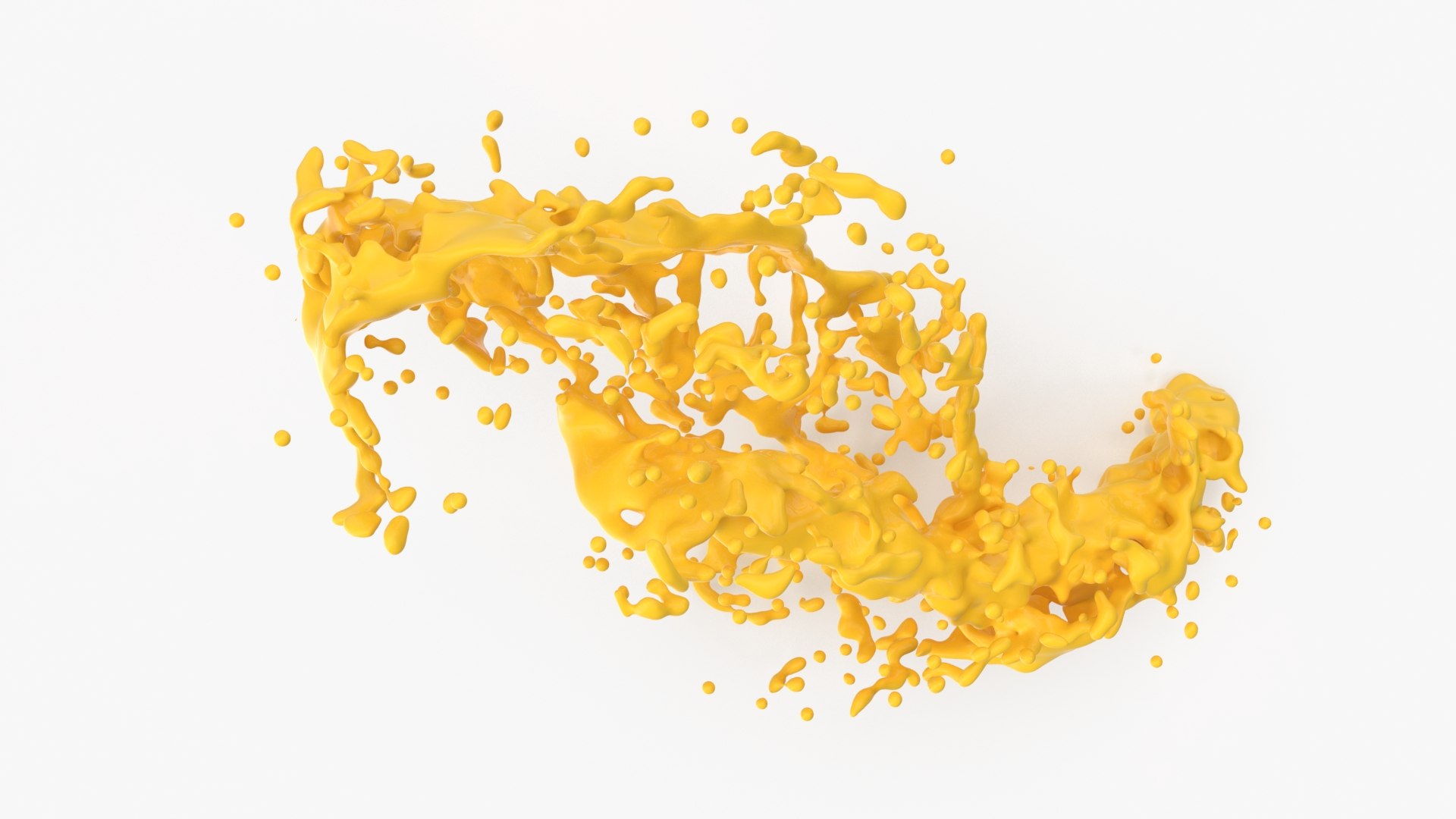 3D Yellow Splash 04 - TurboSquid 1872380