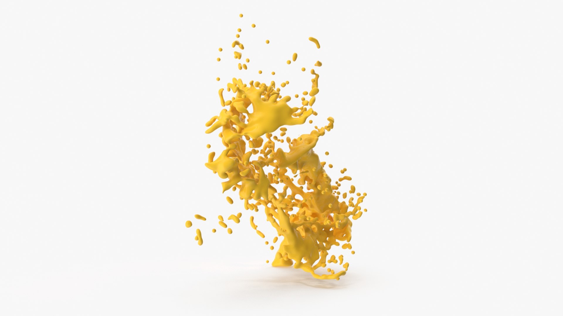 3D Yellow Splash 04 - TurboSquid 1872380