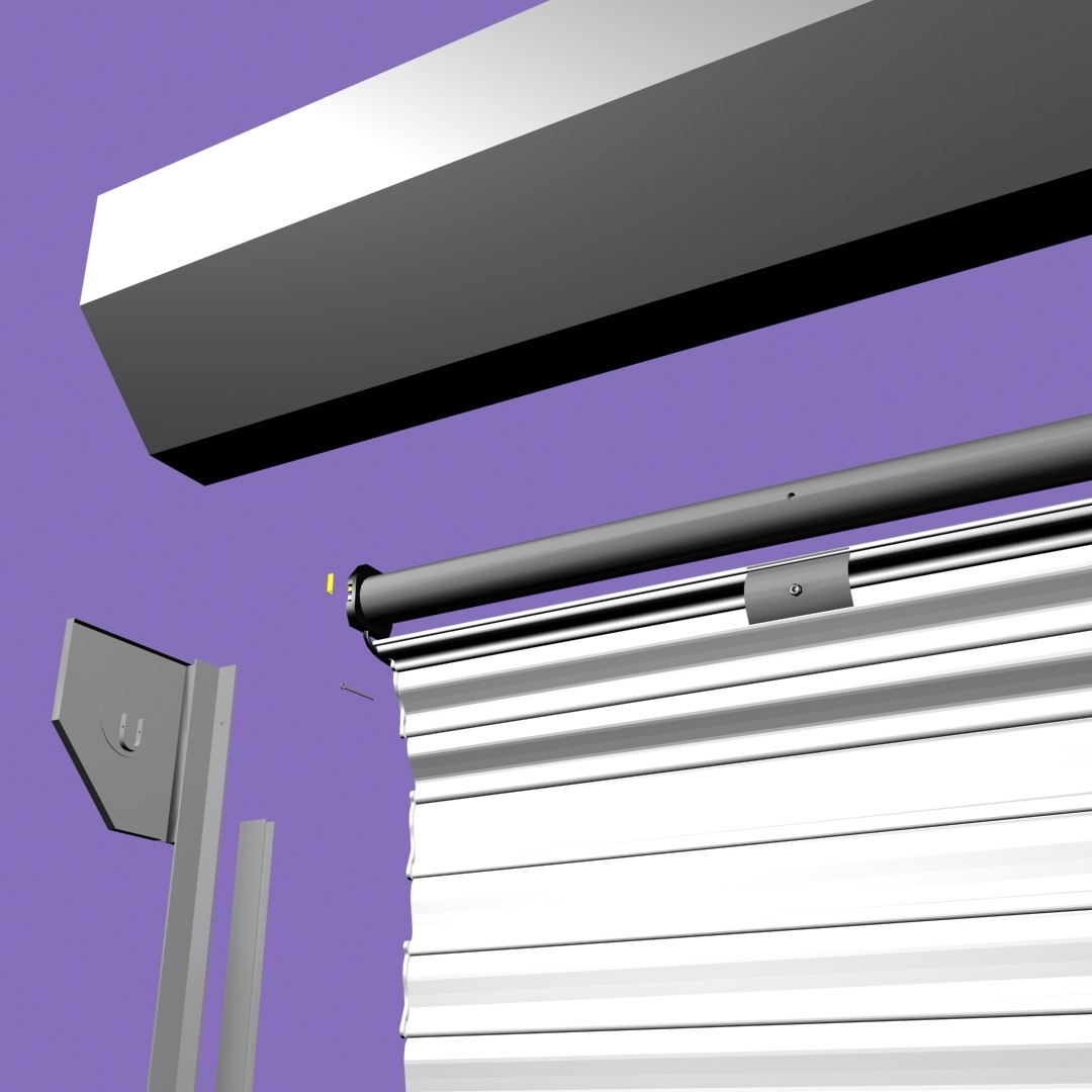 3d Roller Shutter Door Model