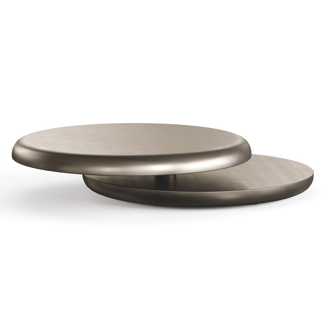 3D model Cattelan Italia Yo-Yo Brushed Bronze Coffee Table - TurboSquid ...