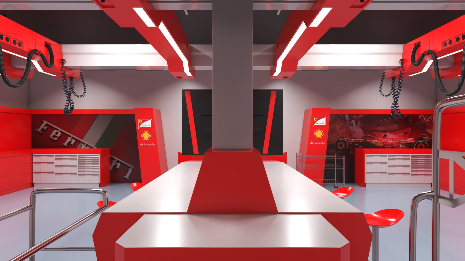 Formula 1 Garage Rigged 3D Model - TurboSquid 2310364